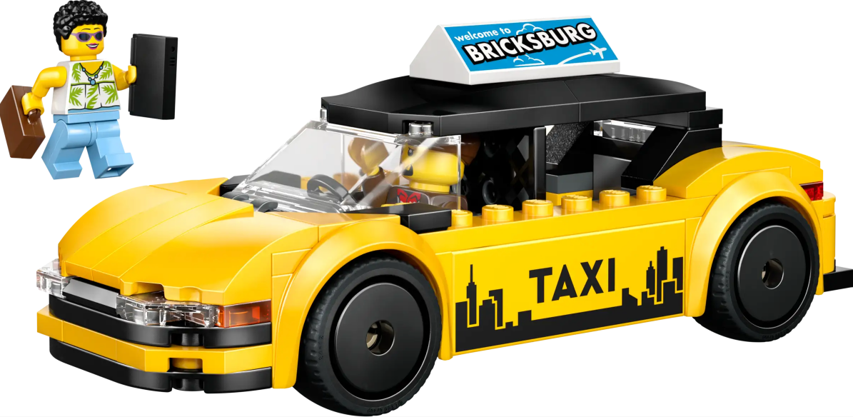 Yellow Taxi Text Based Instructions Bricks for the Blind